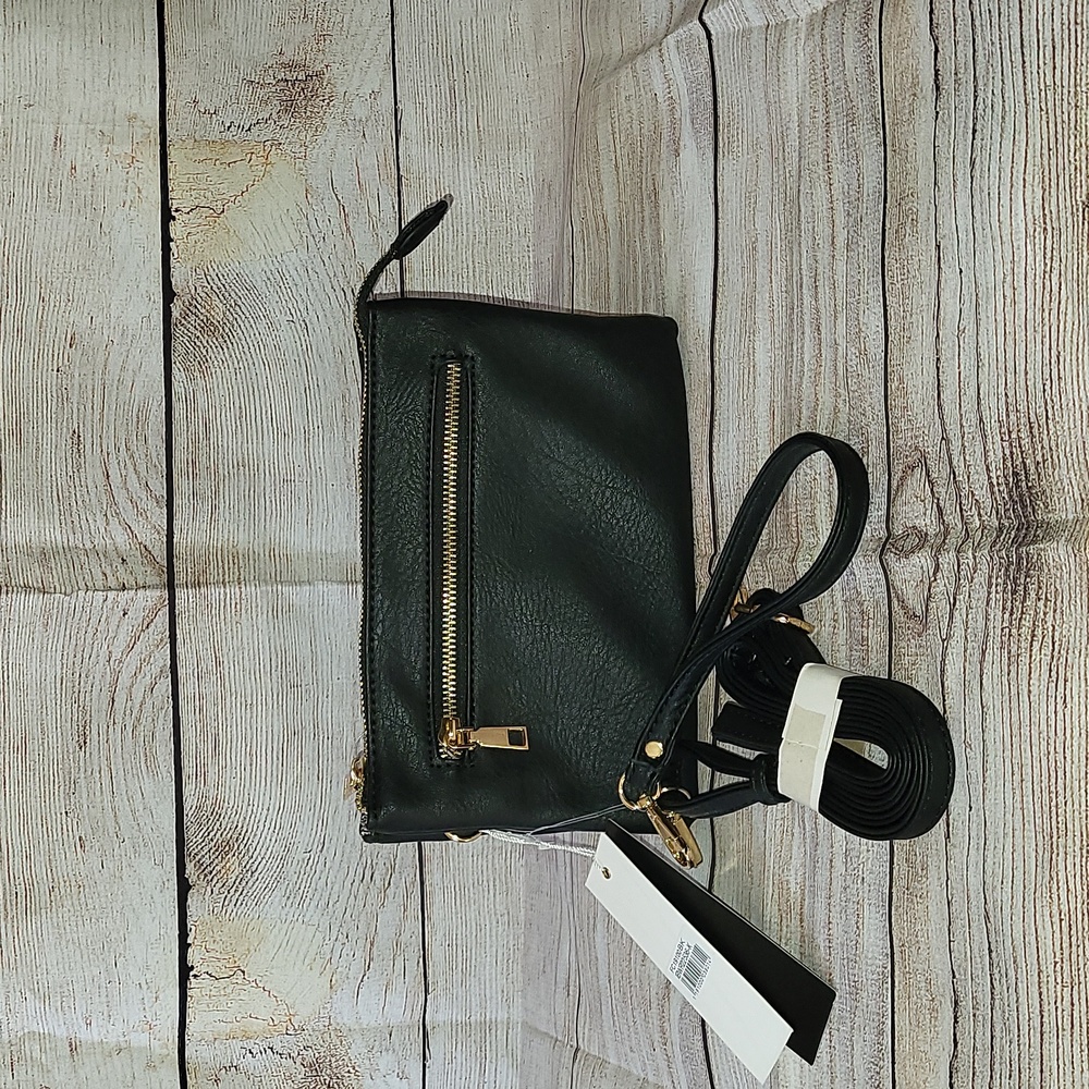 Isabelle Black Satchel Purse Vegan Leather - Gem